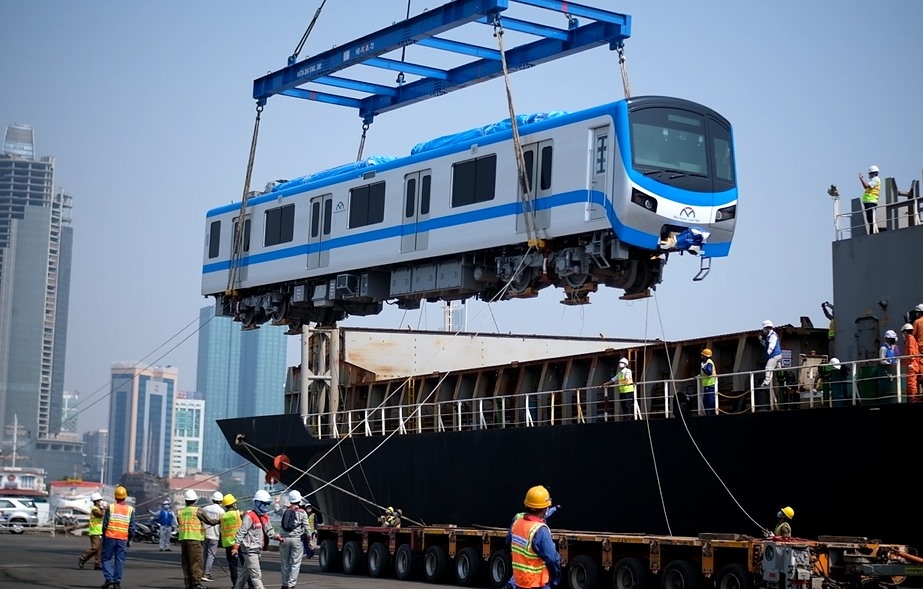 Two more trains of first metro line arrive in HCMC - The Saigon Times