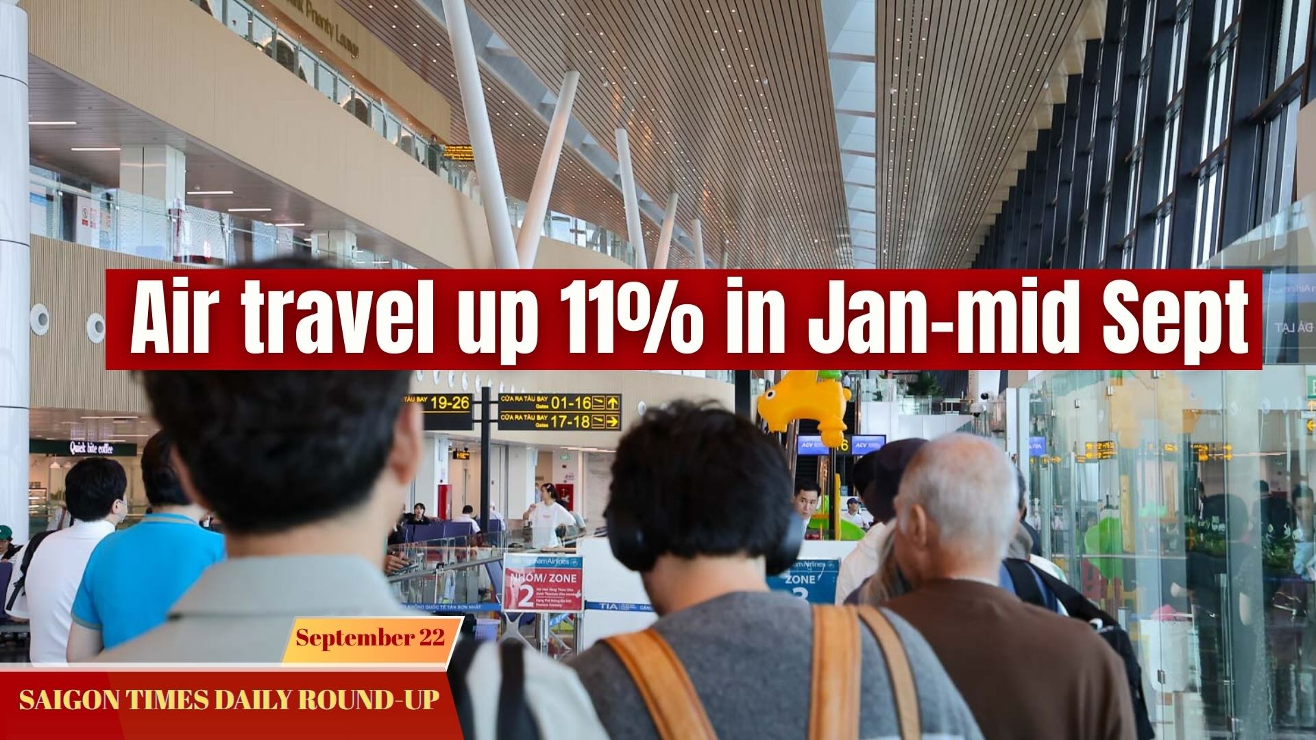 Daily Round-up: Air travel up 11% in Jan-mid Sept - The Saigon Times